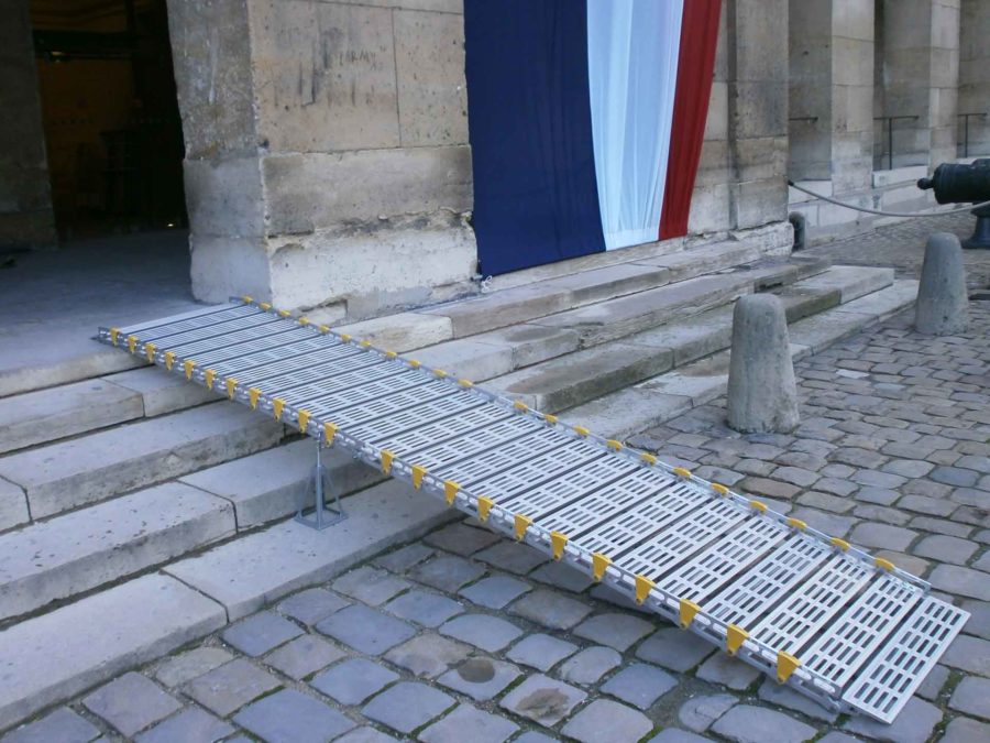 Modular aluminium access ramp rental for disabled and elderly